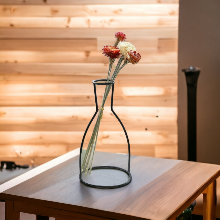 Vase Effet 2D en Métal - Une Touche Contemporaine Pour Tout Intérieur